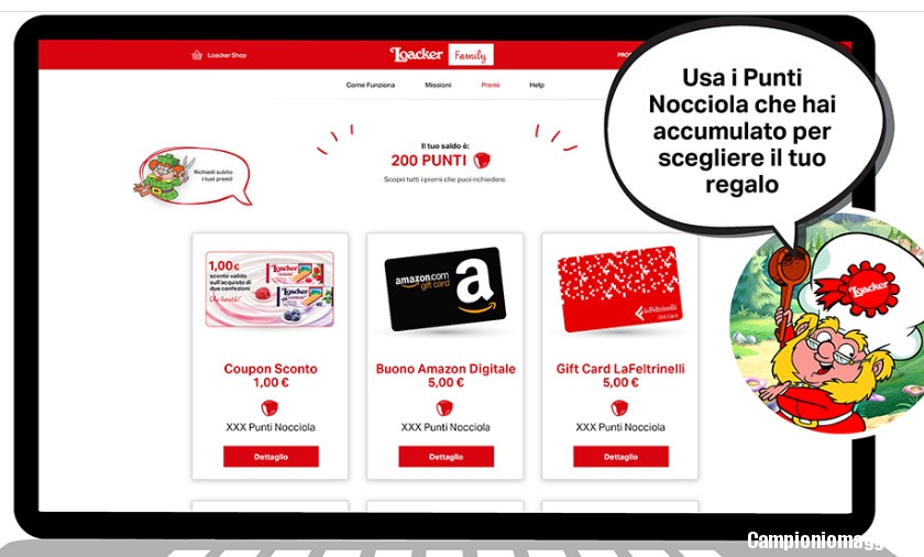 Loacker Family: raccogli i punti e richiedi i premi | Concorsi