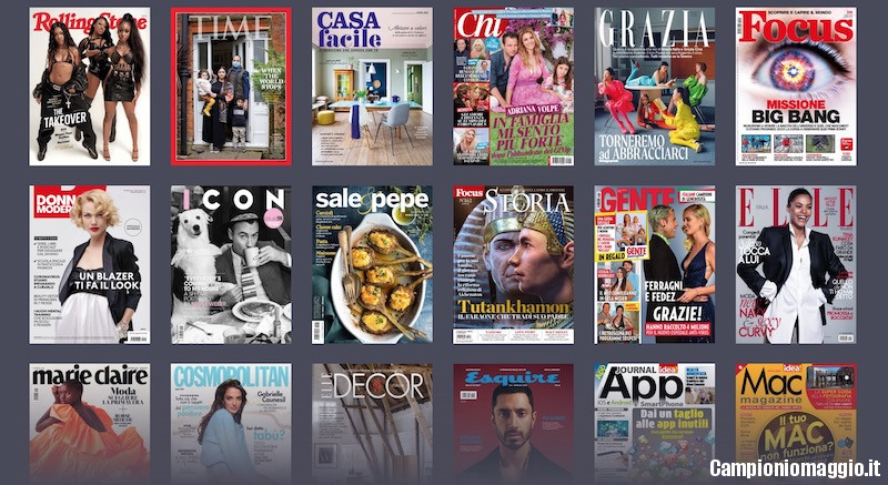 Tutte le riviste gratis per due mesi | Campioniomaggio