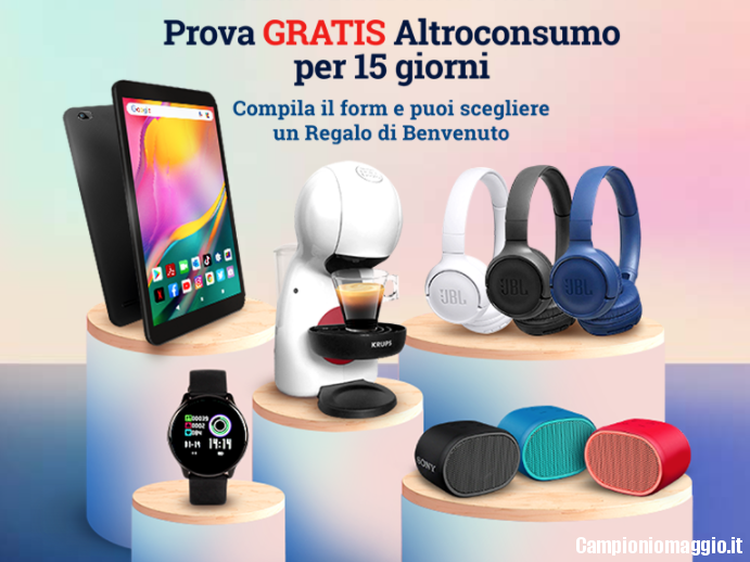 Altroconsumo: scegli il tuo regalo di benvenuto | Offerte e Promozioni